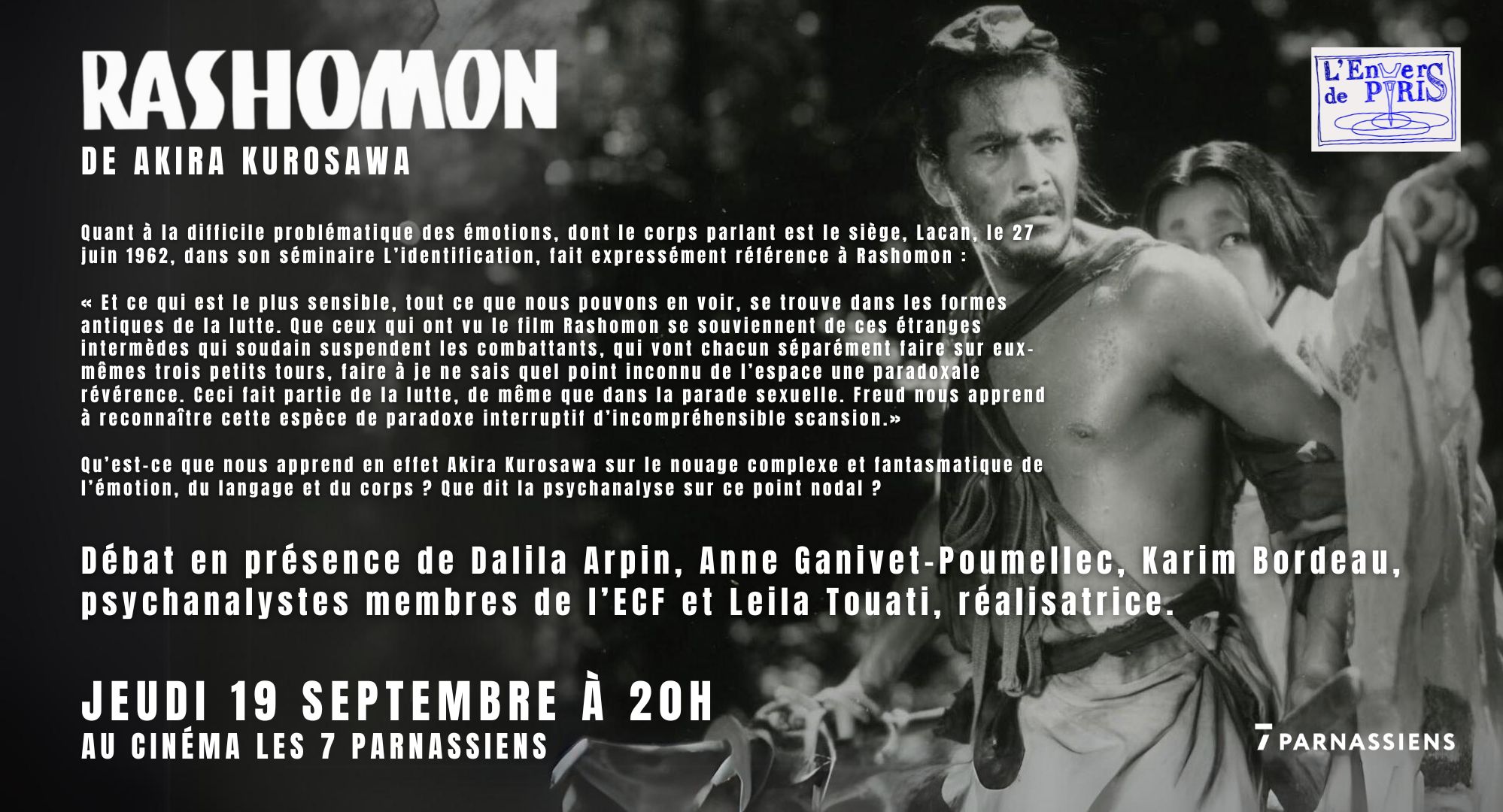 Ciné-Club RASHÔMON - Ecole de la Cause freudienne